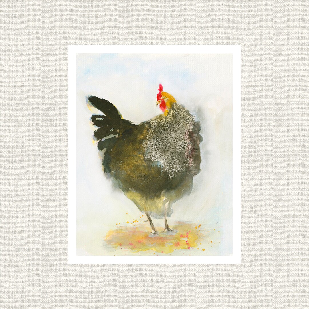 CHICKEN ART PRINT From Original Watercolor Painting - Etsy