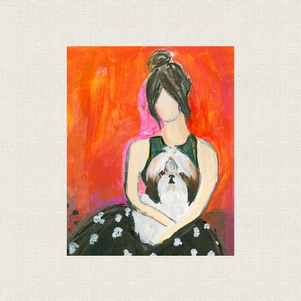 Shih Tzu Painting - Etsy
