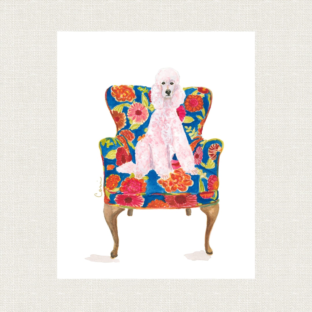 POODLE DOG ORIGINAL Watercolor Painting, - Etsy