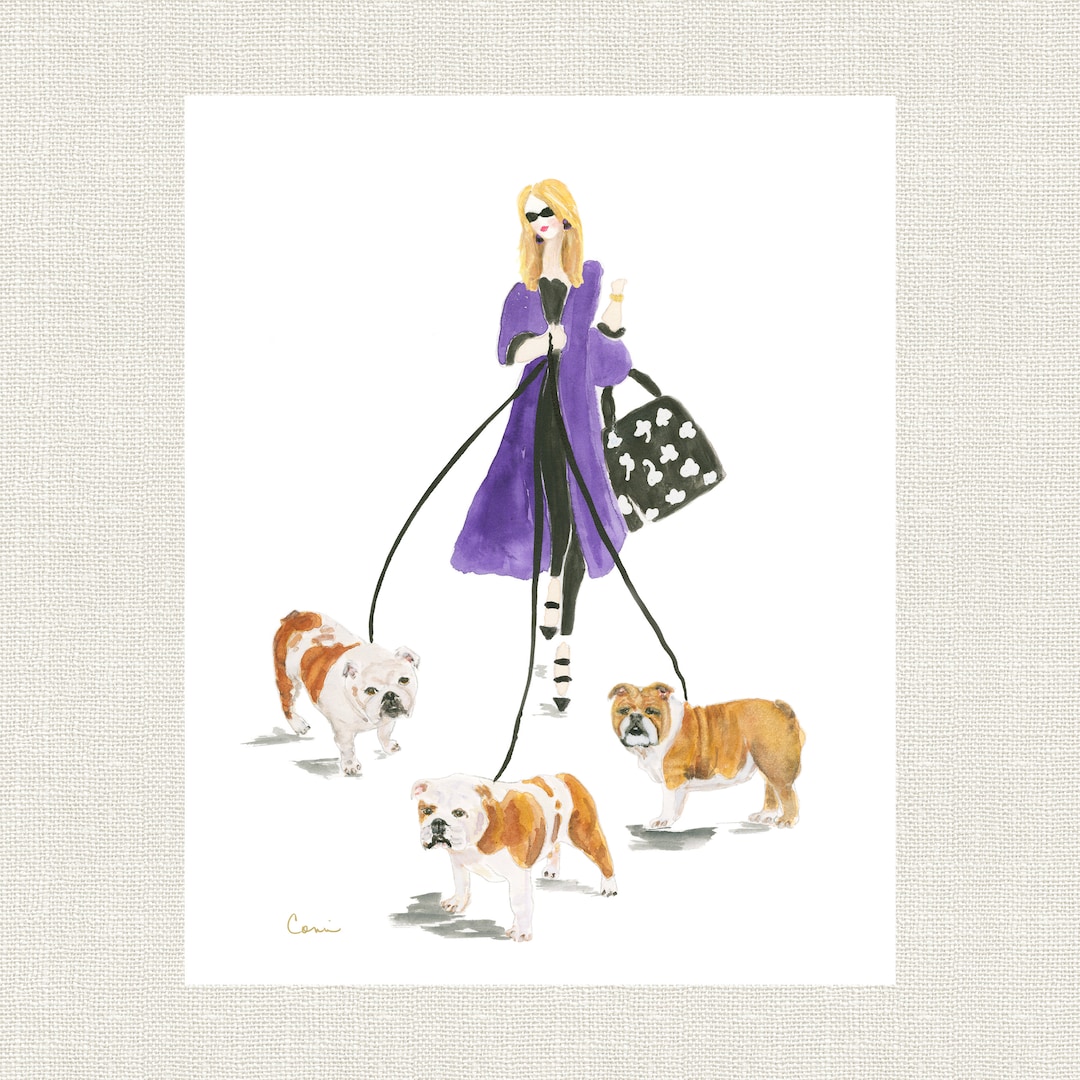 CUSTOMIZE WITH YOUR Dogs | Any Breed. Dog Art Print From Original ...