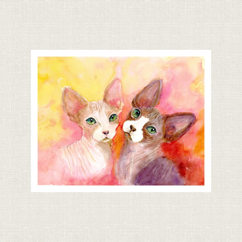 Sphynx Cat Art - Etsy