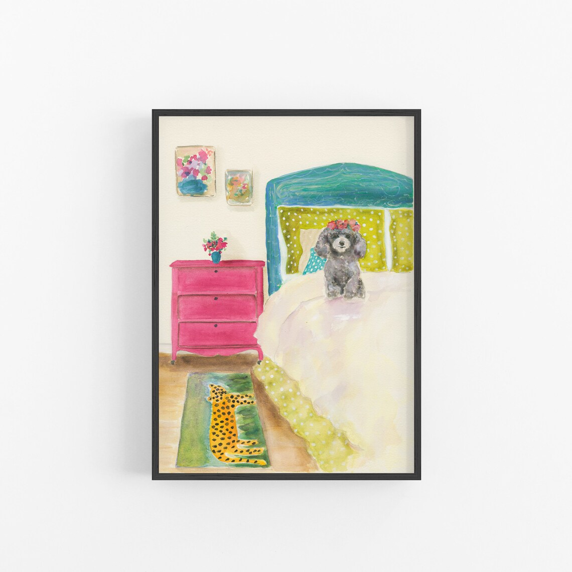 Poodle Dog Art Print Miniature Poodle Wall Art Poodle Print - Etsy