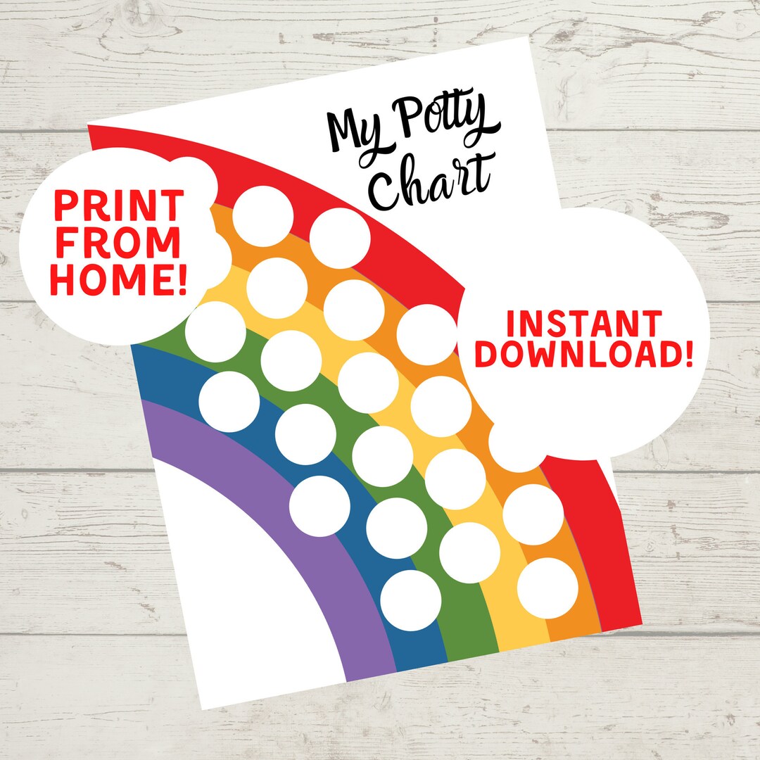 Rainbow Potty Chart - Etsy