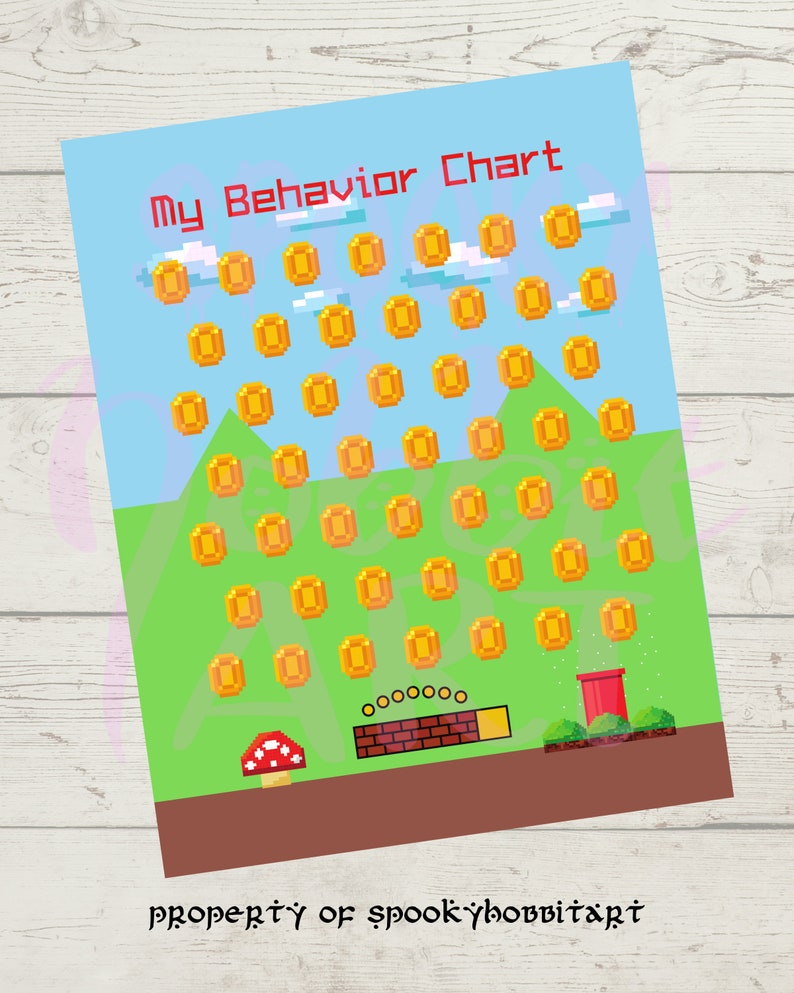 Mario Behavior Reward Chart | Etsy