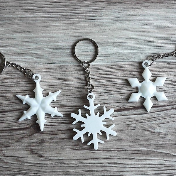Snowflake Keychain - Etsy