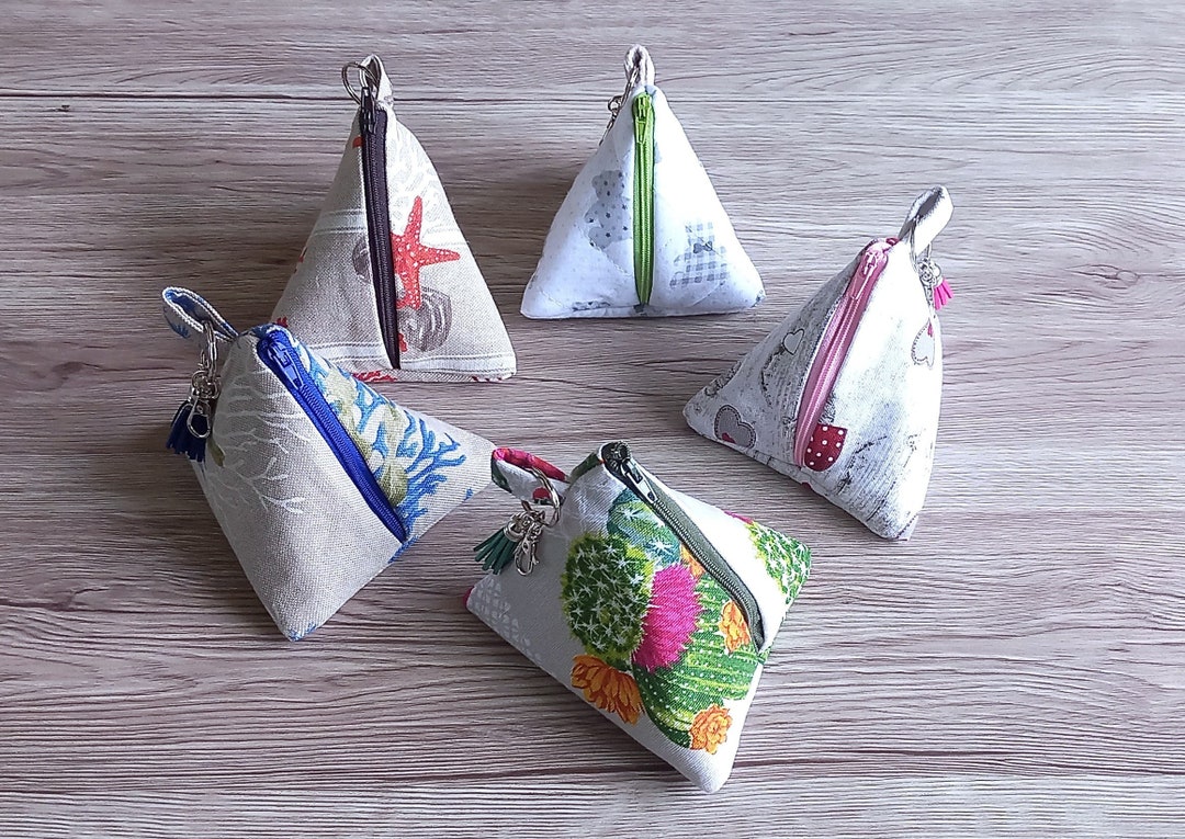 Coin Purse, Triangle Pouch, Key Pouch, Make-up Bag, Triangular Money ...