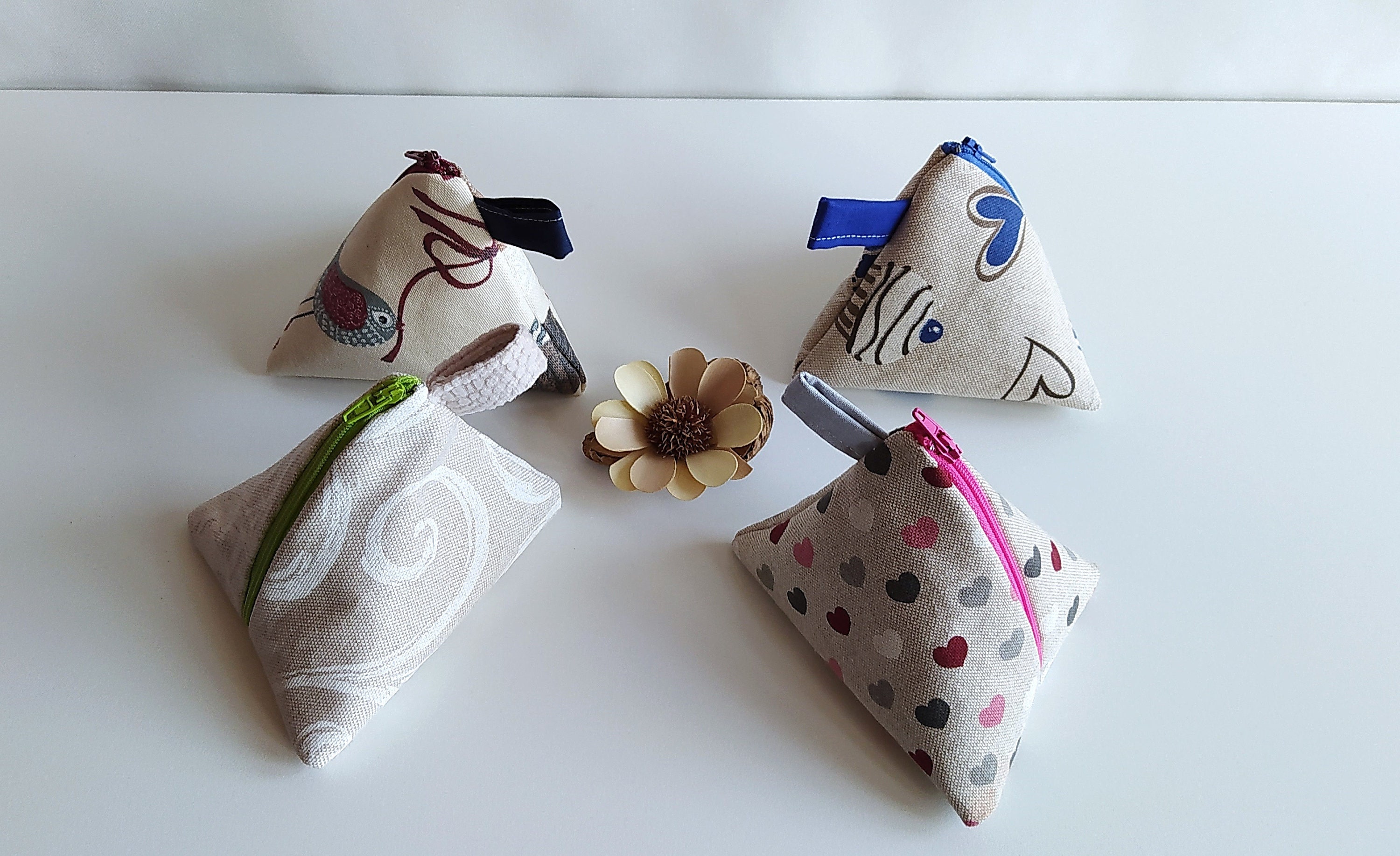 Triangle Pouch, Coin Purse, Key Pouch, Triangular Money Bag, Keychain ...