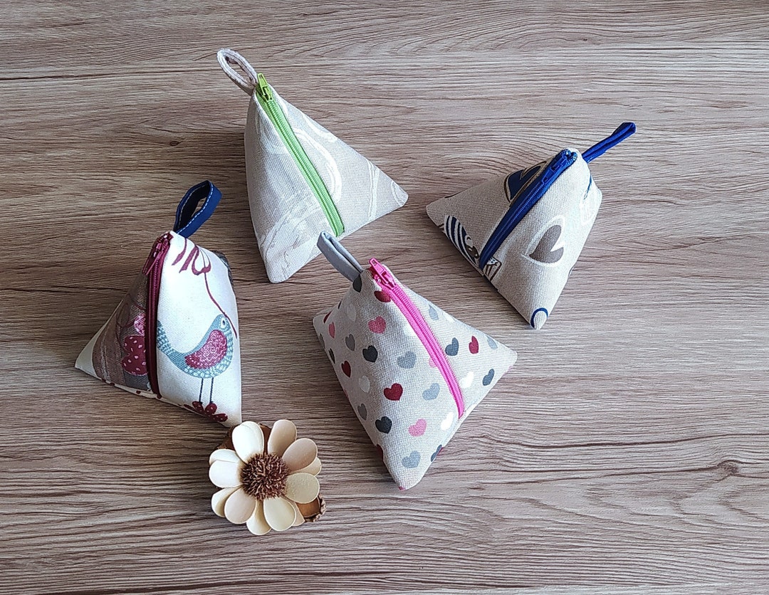 Triangle Pouch, Coin Purse, Key Pouch, Triangular Money Bag, Keychain ...