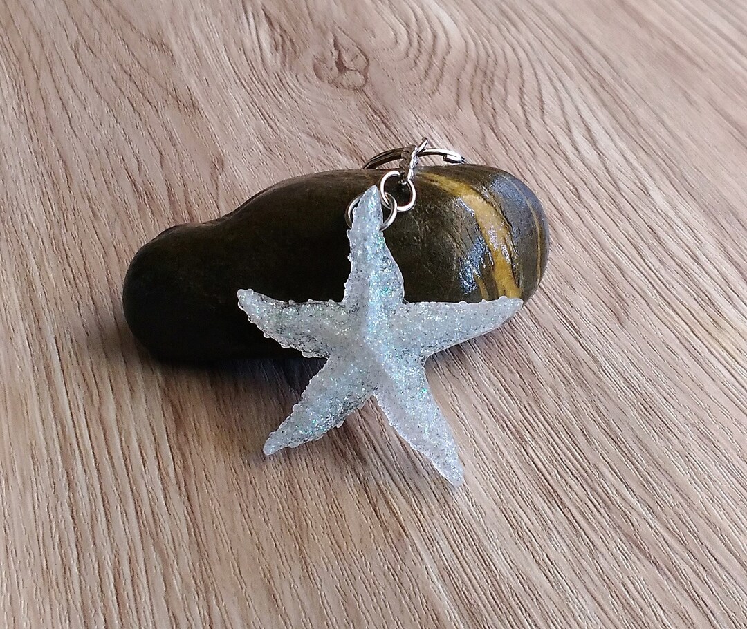 Starfish Keychain, Starfish Key Ring, Resin Creations, Resin Jewelry ...