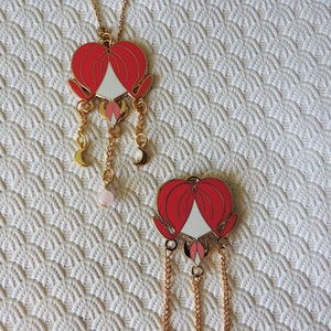 Bleeding Heart Hard Enamel Pin and Necklace - Etsy