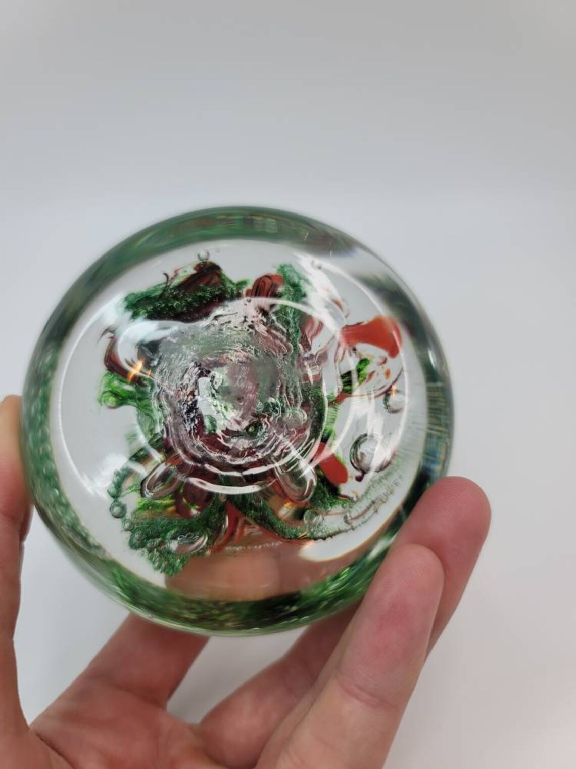 Red and Sparkle Green Paper Weight - Etsy