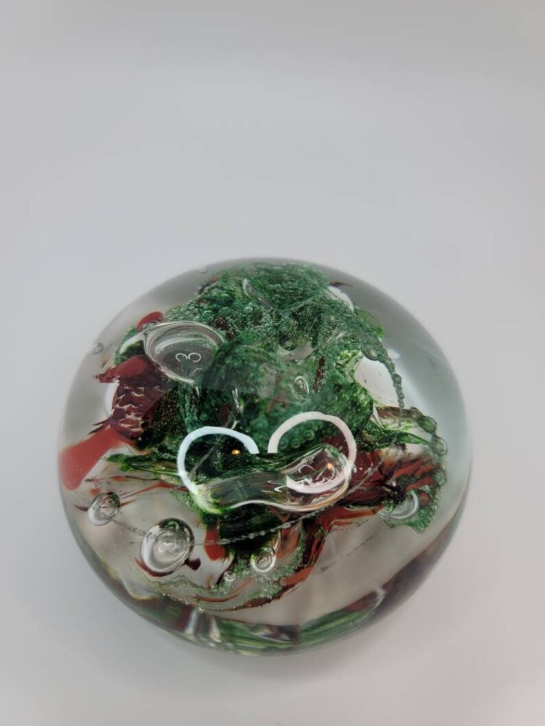 Red and Sparkle Green Paper Weight - Etsy