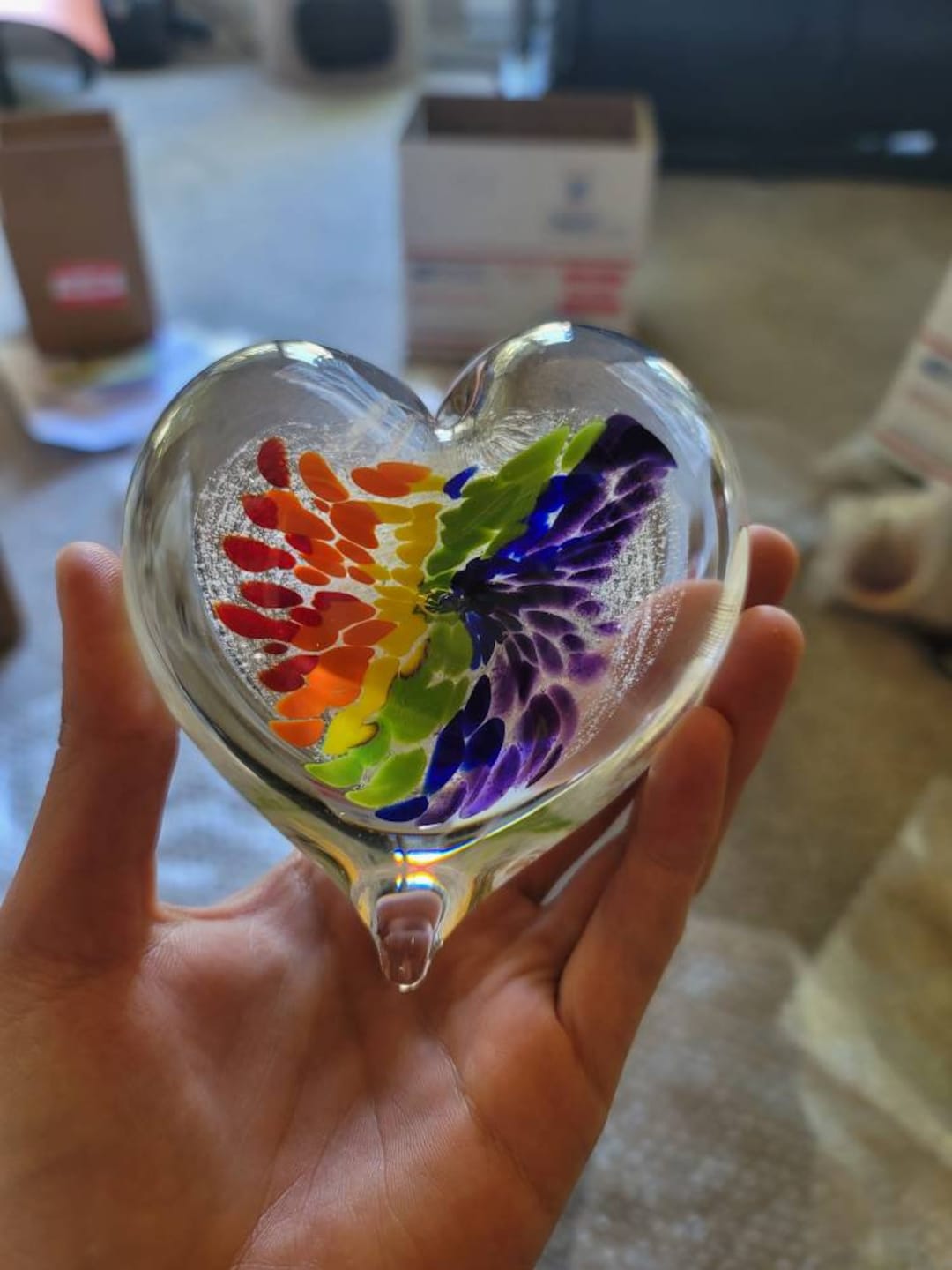 Rainbow Memorial Heart - Etsy