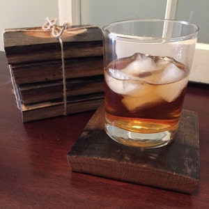 Whiskey Barrel Coaster Set - Made From A Reclaimed Whiskey Barrel Stave ...