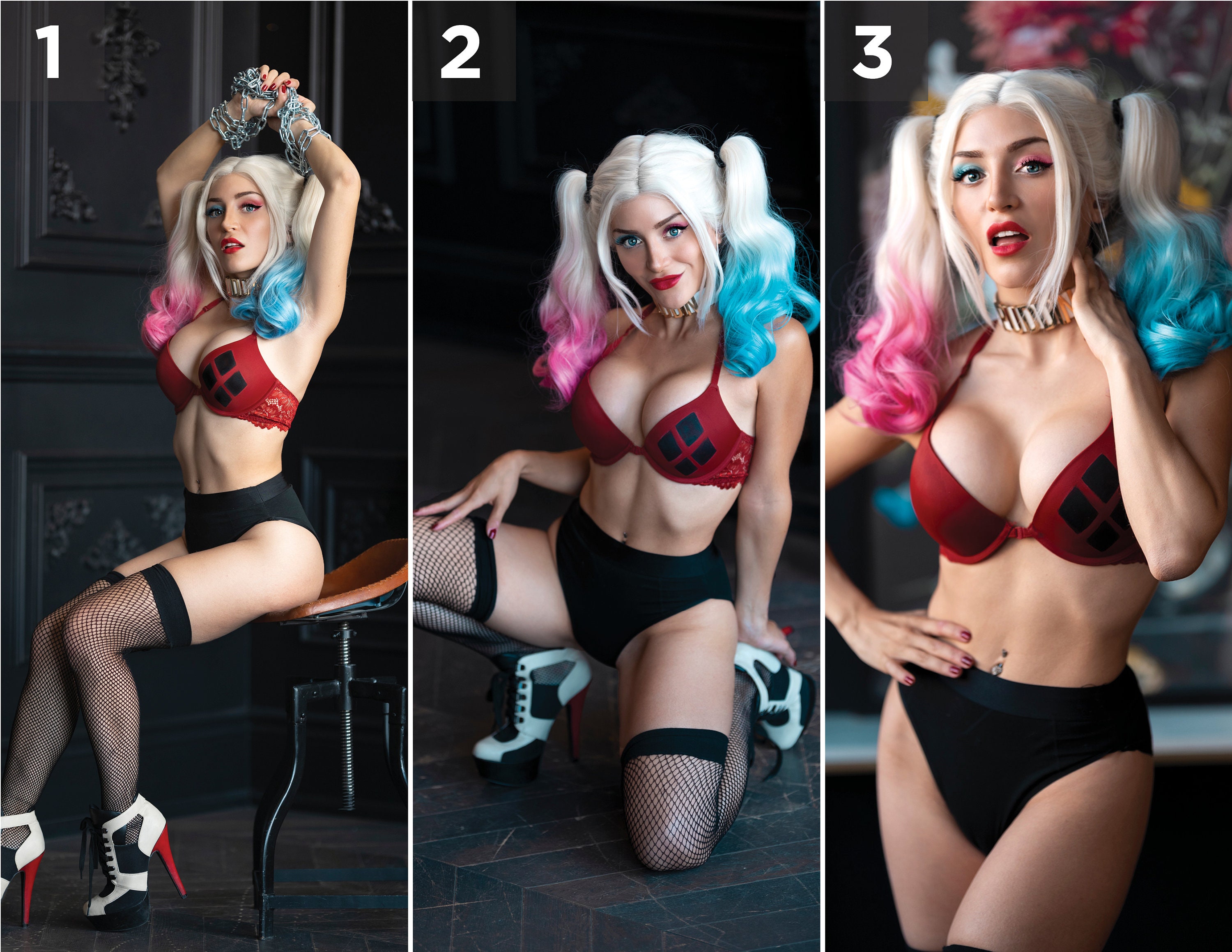 Harley Quinn Boudoir Cosplay Print - 8.5x11 - Etsy UK