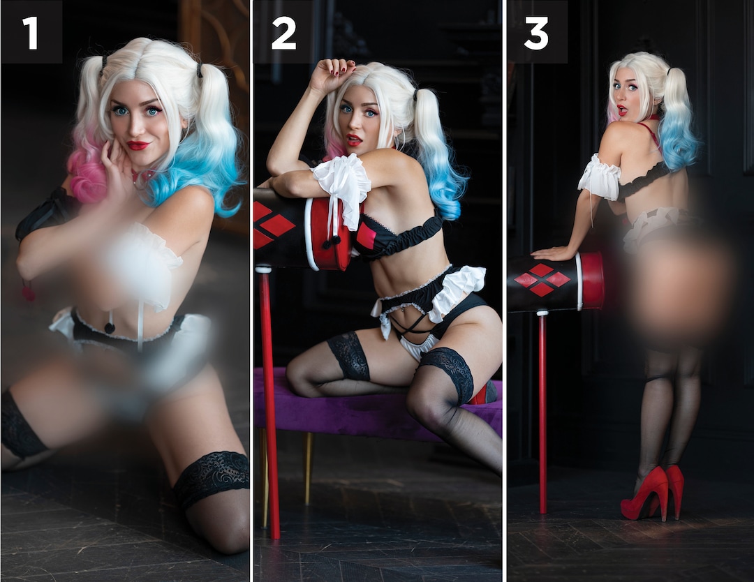 Harley Quinn Boudoir Cosplay Print - 8.5x11 - Etsy