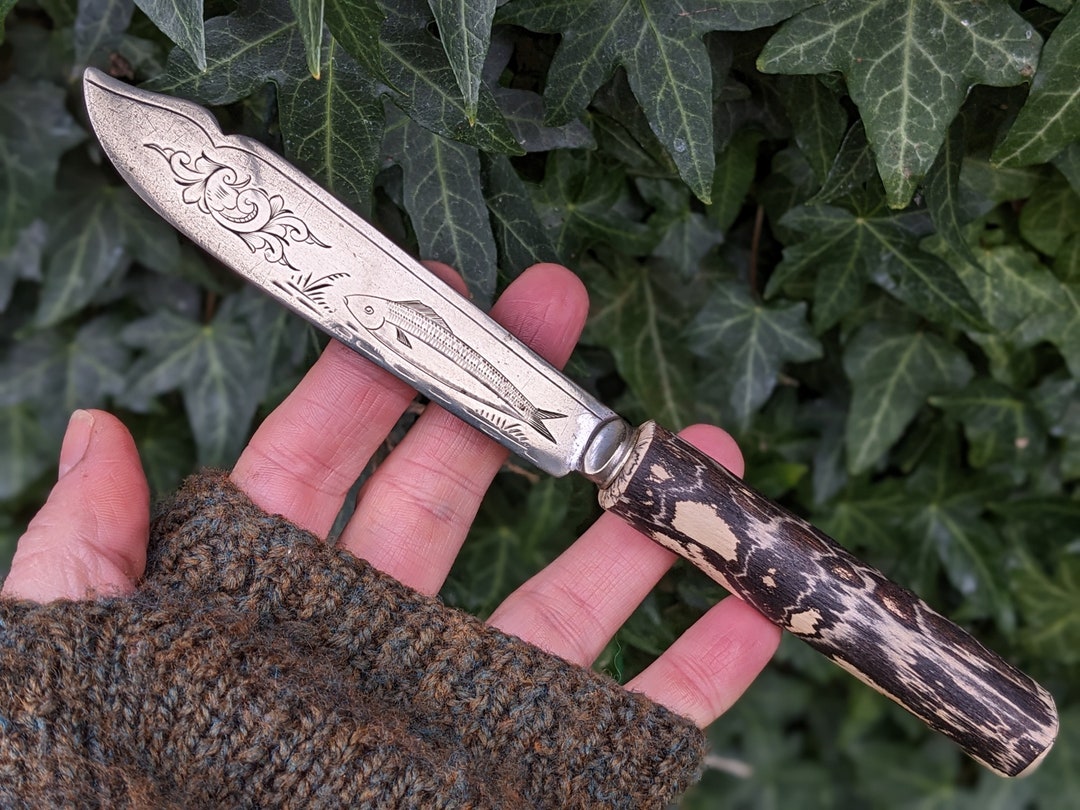 Athame With Spalted Driftwood Handle and Antique Silver Plated Blade ...