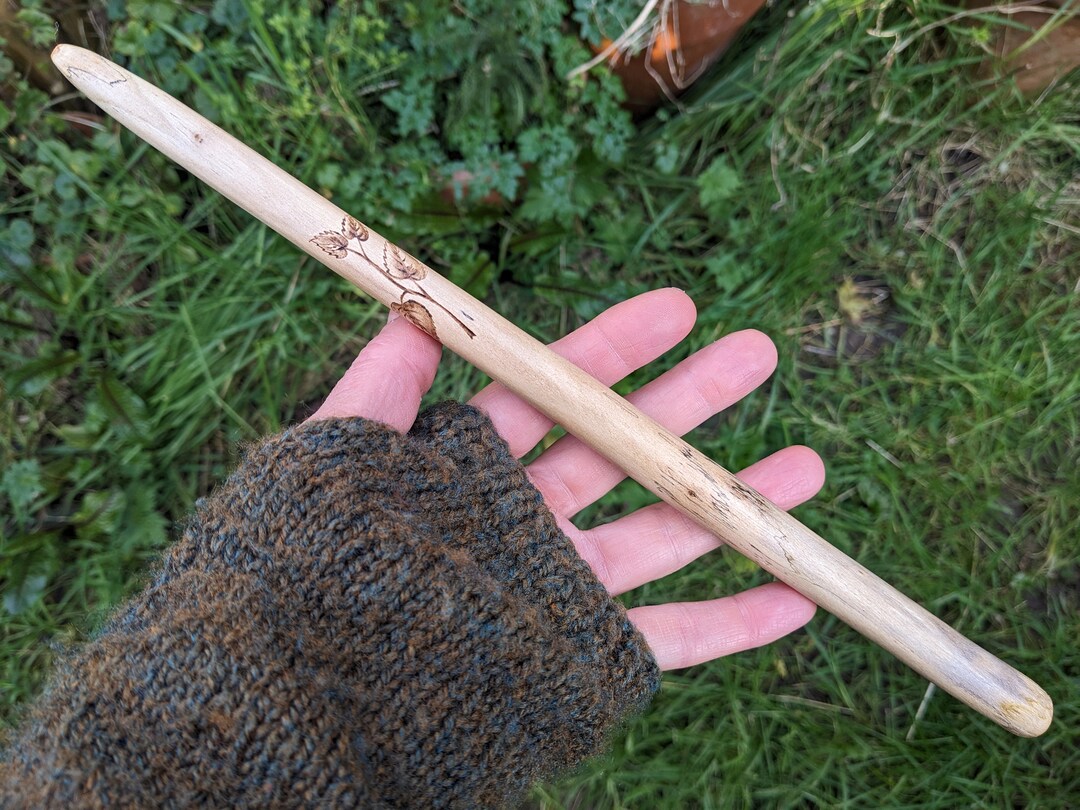 Hazel Wand From Avalon With Spalted Wood for Traditional Witchcraft ...
