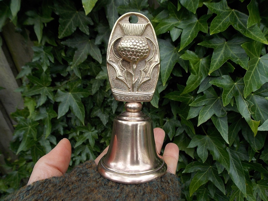 Scottish Thistle Brass Bell for Space Clearing Wicca and - Etsy
