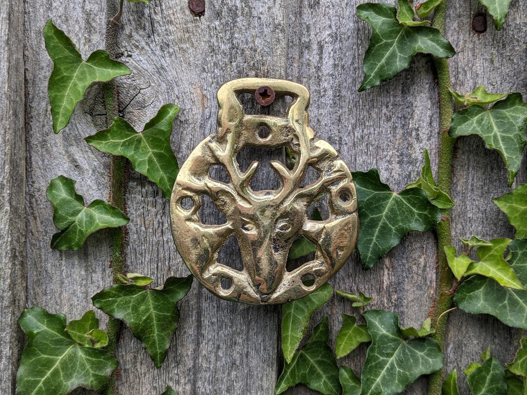 Stag Brass Amulet for Wiccan Altar and Traditional Witchcraft, Magic ...