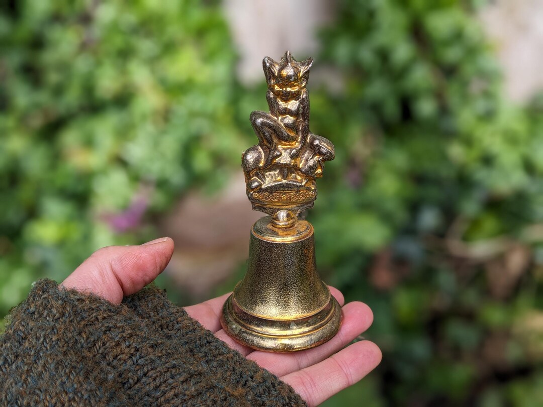Pixie Brass Bell, Toadstools Ornament, British Folklore Souvenir - Etsy