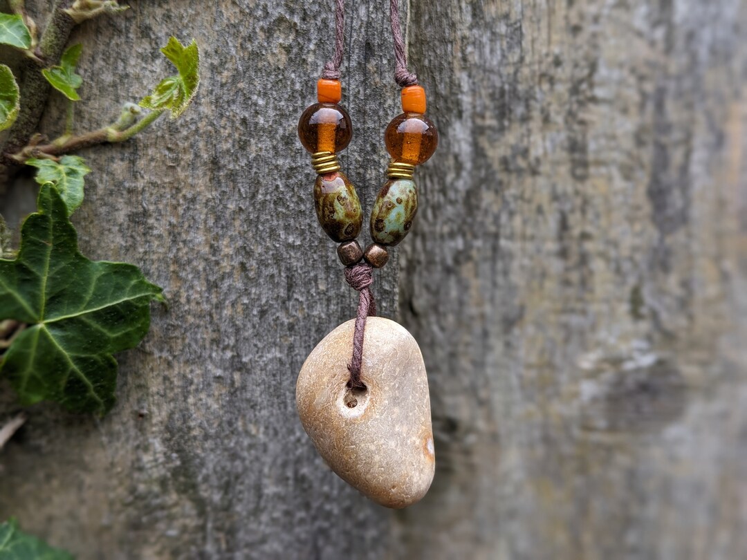 Hag Stone Pendant Protection Amulet for Traditional Witchcraft, Wicca ...