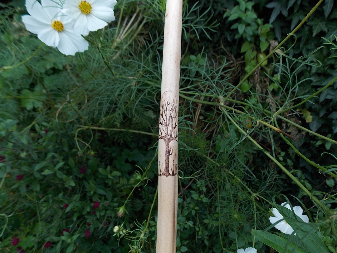 English Willow Wand From Avalon With Full Moon for Traditional ...