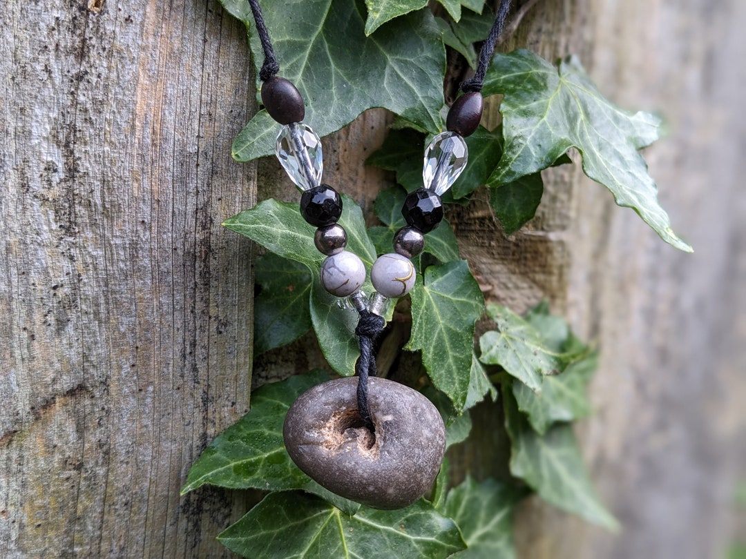Hag Stone Pendant Protection Amulet for Traditional Witchcraft, Wicca ...