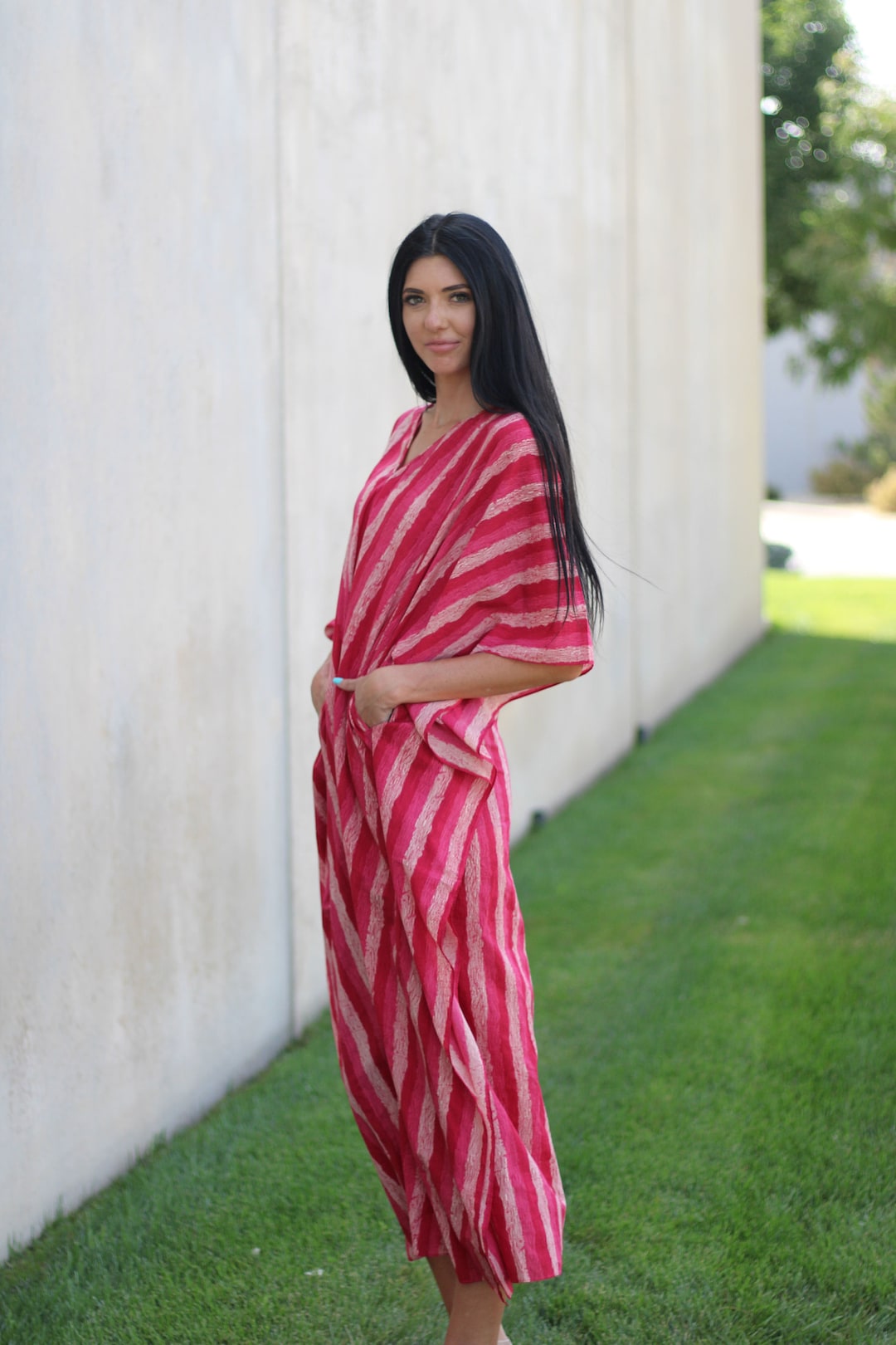 Caftans for Women, Indian Pink Dress, Cotton Caftan, Plus Size Clothing ...