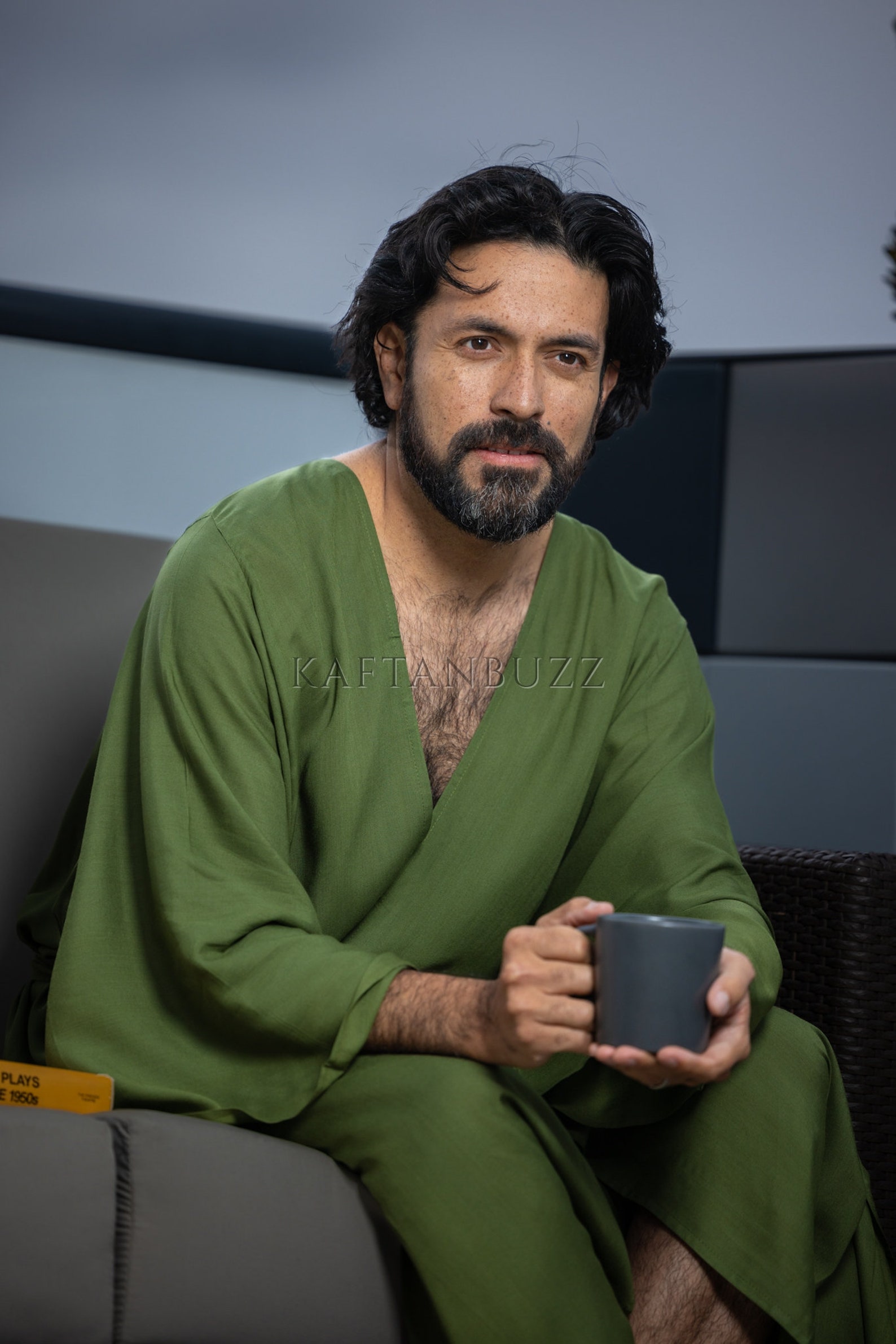 Green Robe for Men Bath Robe for Men Caftan Robe Djellaba - Etsy