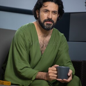 Green Robe for Men, Bath Robe for Men, Caftan Robe Djellaba, Kaftan ...