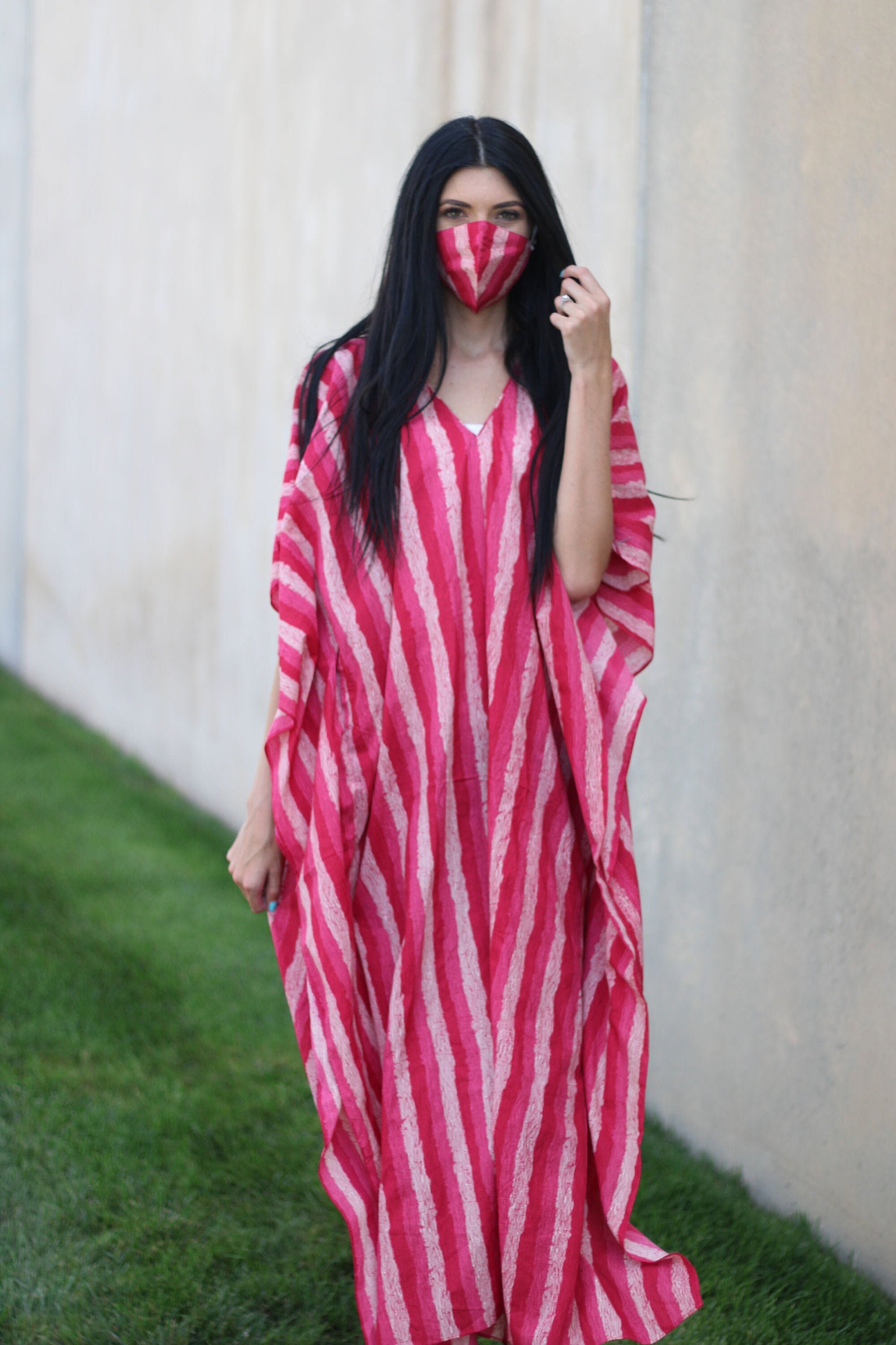 Caftans for Women Indian Pink Dress Cotton Caftan Plus Size - Etsy