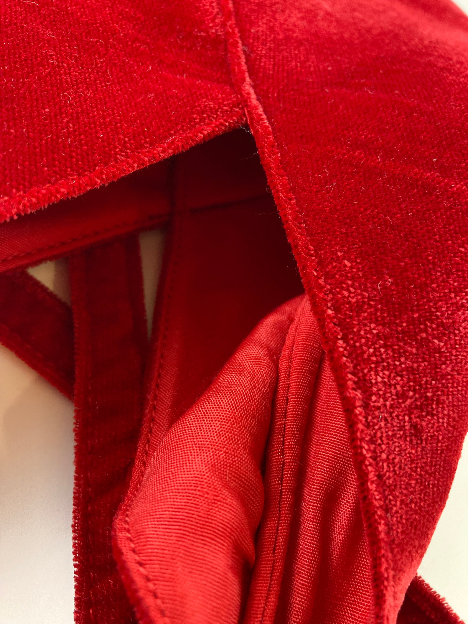Crossbody Velvet Purse, Red Sling Bag, Matching Scrunchie, Christmas ...