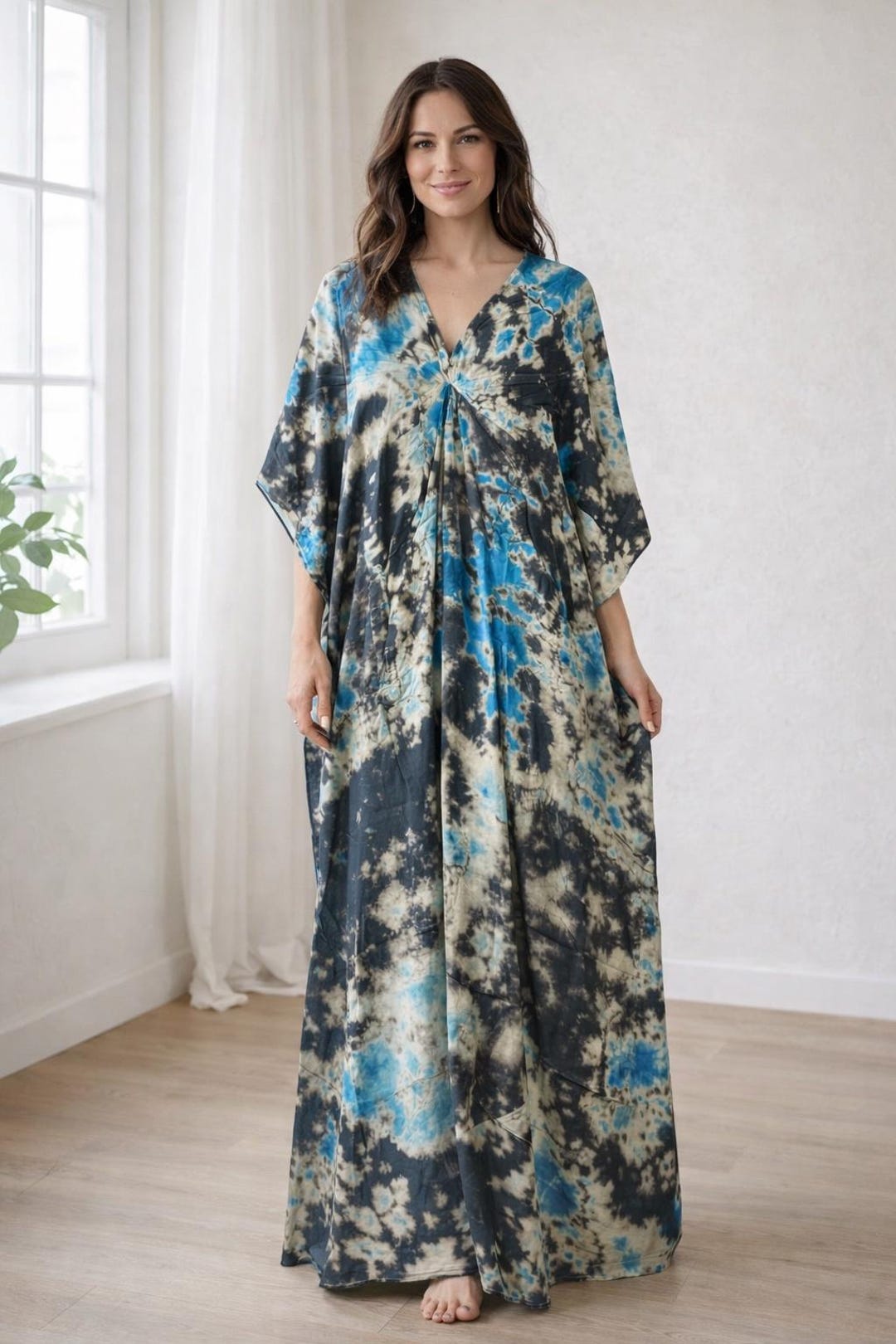 Plus Size Long Kaftan Dress for Women, Boho Caftan Handmade Clothing ...