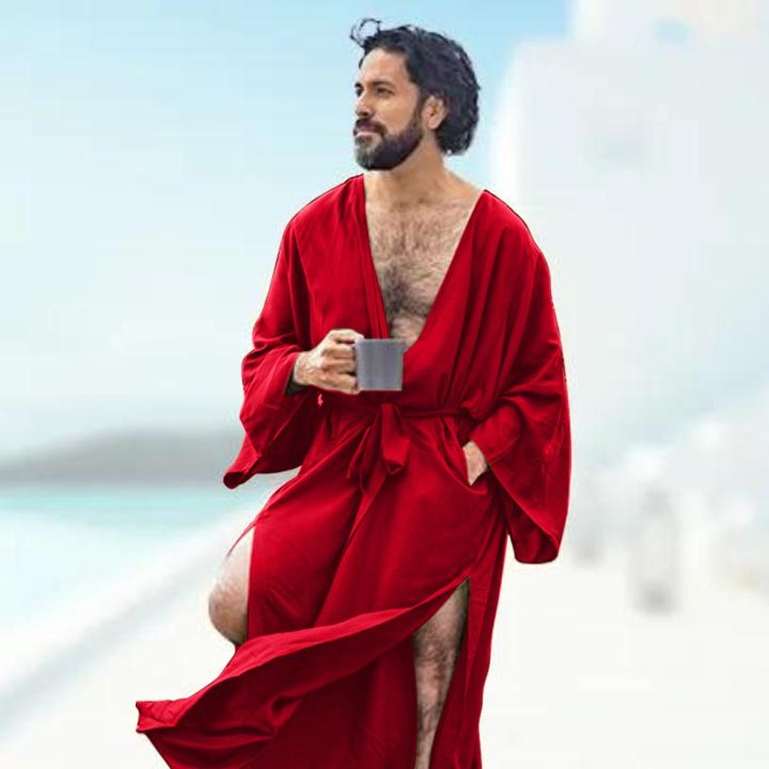 Valentine’s Day Gift for Boyfriend, Men’s Kimono Robe, Red Robe for Men ...