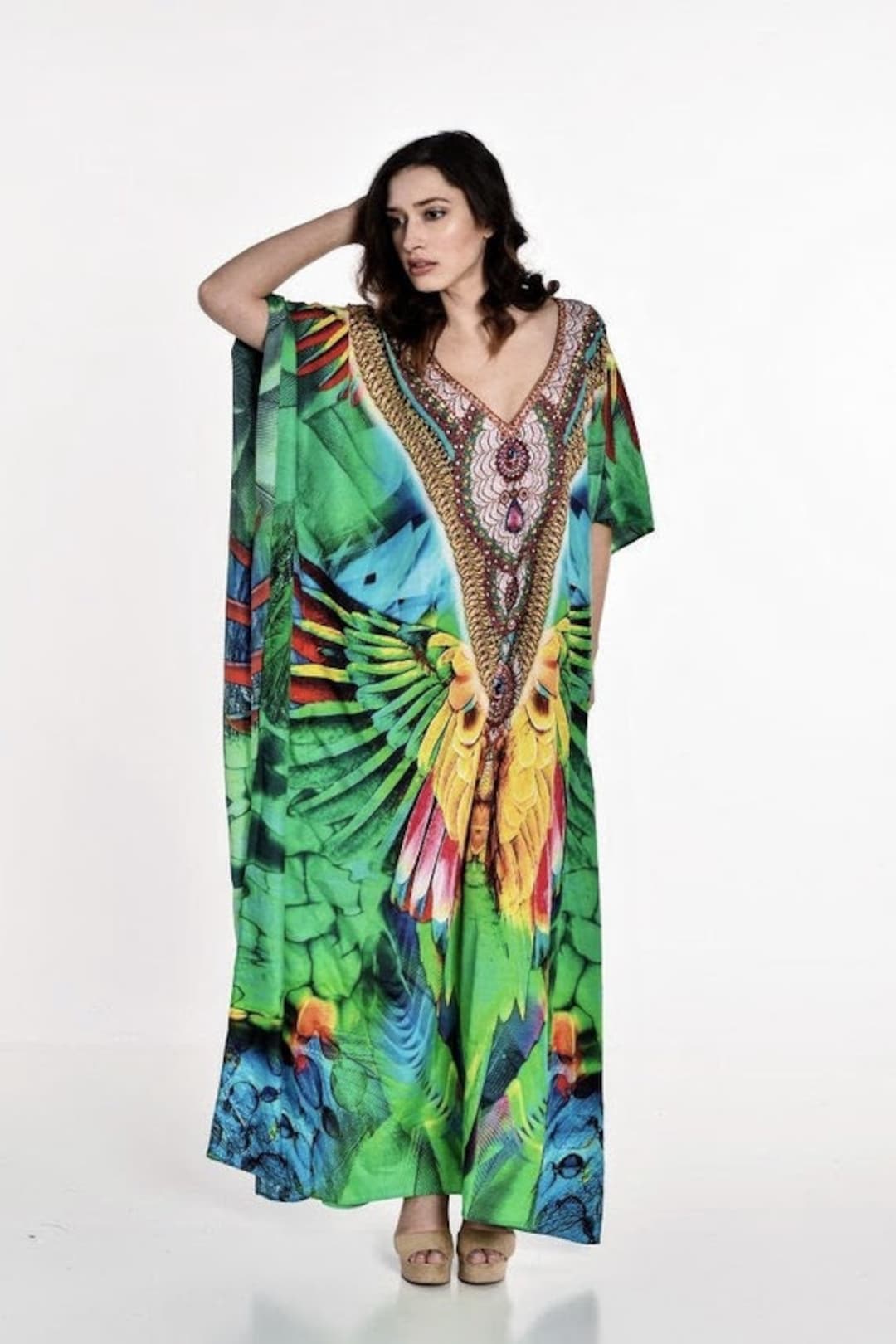 Hippie Mumu Kaftan, Abaya Caftan, Plus Sized Mumus, Vintage Inspired ...