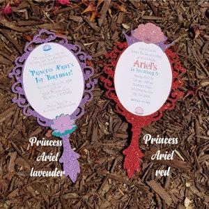 Princess Mirror Invitations: Tags, Birthday, Princess, Sweet 16, Baby ...