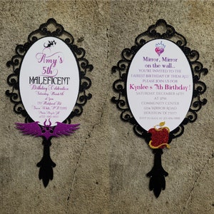 Princess Mirror Invitations: Tags, Birthday, Princess, Sweet 16, Baby ...