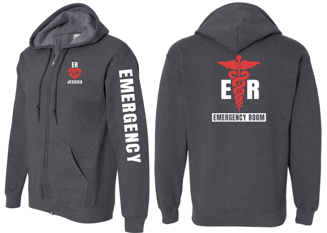 ER Jacket Jerzees Unisex Fleece Full Zip-up Hood - Etsy
