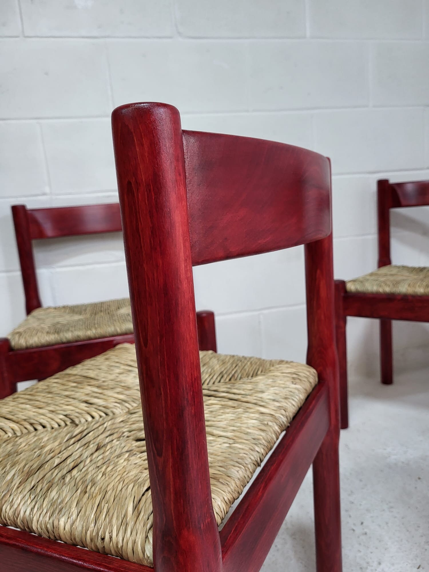 Red Carimate Chairs by Vico Magistretti - Etsy