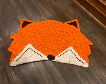 Woodland Fox Area Rug, Nursery Carpet, Mat for Kids Room - Etsy