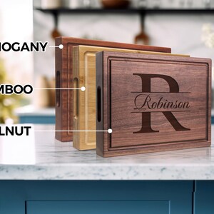 Personalized Engraved Chopping Block Monogram Initial Design for ...