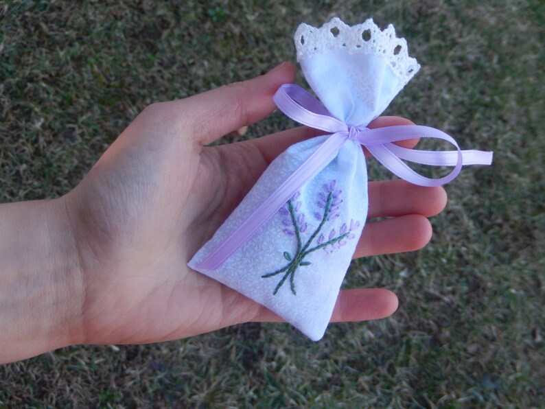 Hand Embroidered Sachets: Lavender Sachet, Rose Sachet, Herbal Sachet ...