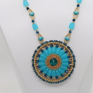 Gaia Flower Necklace-beading Tutorial-seed Beads,rivoli ,delica ...
