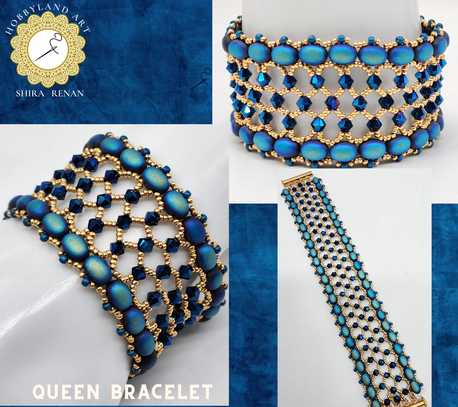 Beading Tutorial,"queen Bracelet", 2 Hole ,samos Bead Puca ,seed Beads ...