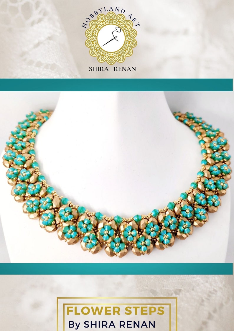 Flower Steps Necklace-beading Tutorial-seed Bead,baros Bead Puca ,konos ...