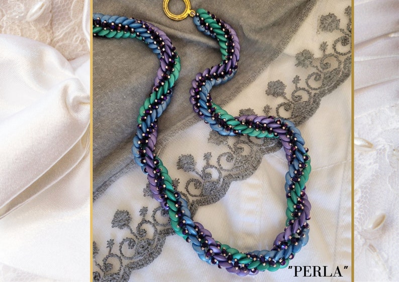 Beading Tutorial perla Necklace 2 Hole - Etsy