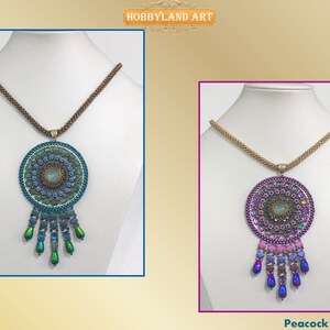 Beading Tutorial "peacock Mandela" Ginko Beads,crystal Bead, Seed Beads ...