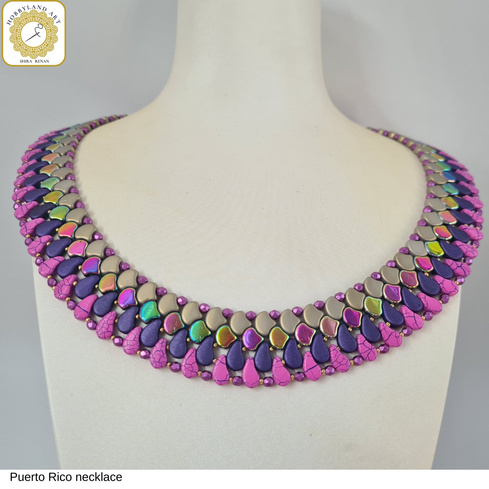 Beading Tutorial puerto Rico Necklace Paisley - Etsy
