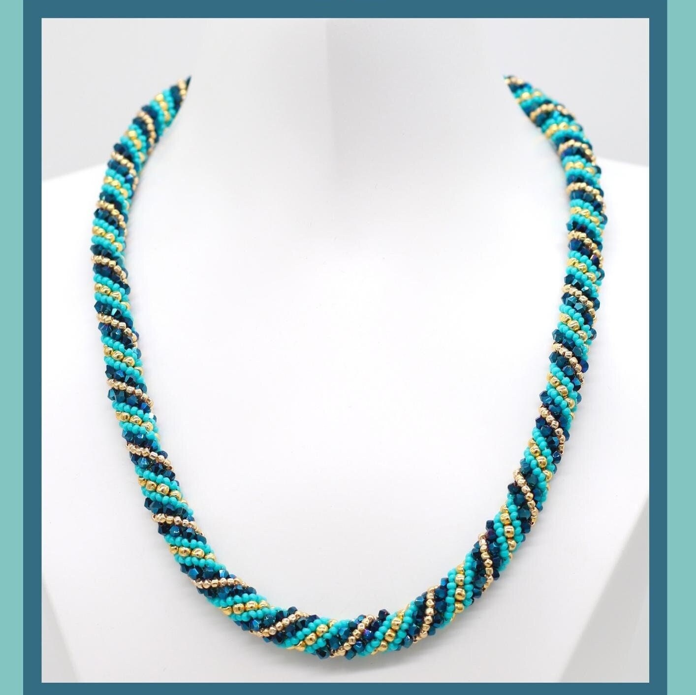Beaded Spiral Serenity Necklace Tutorial – Seed Beads & Crystals (PDF ...